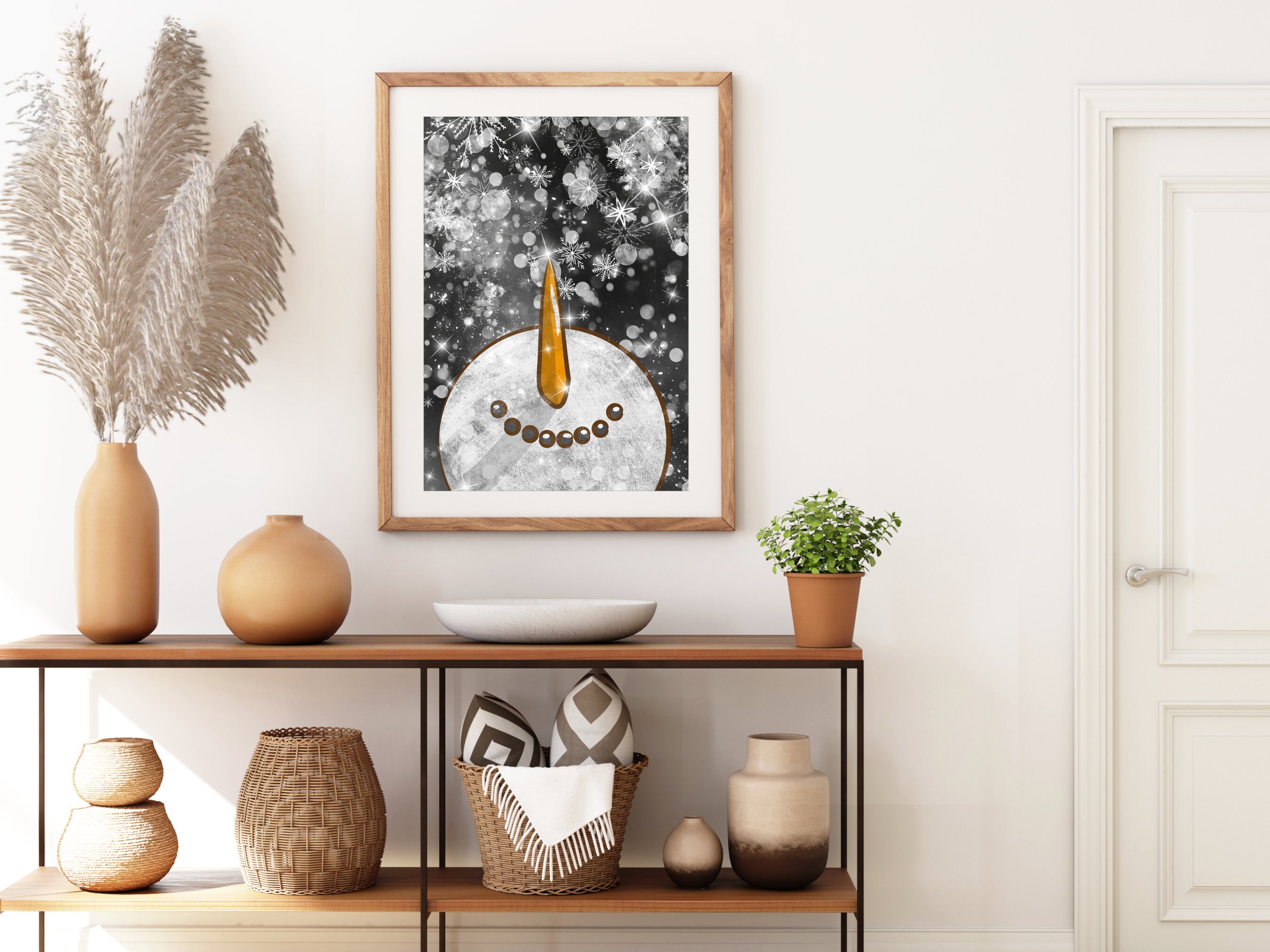Cute Snowman, Winter Printable Art, Snowman Decor, Chalkboard Art ...