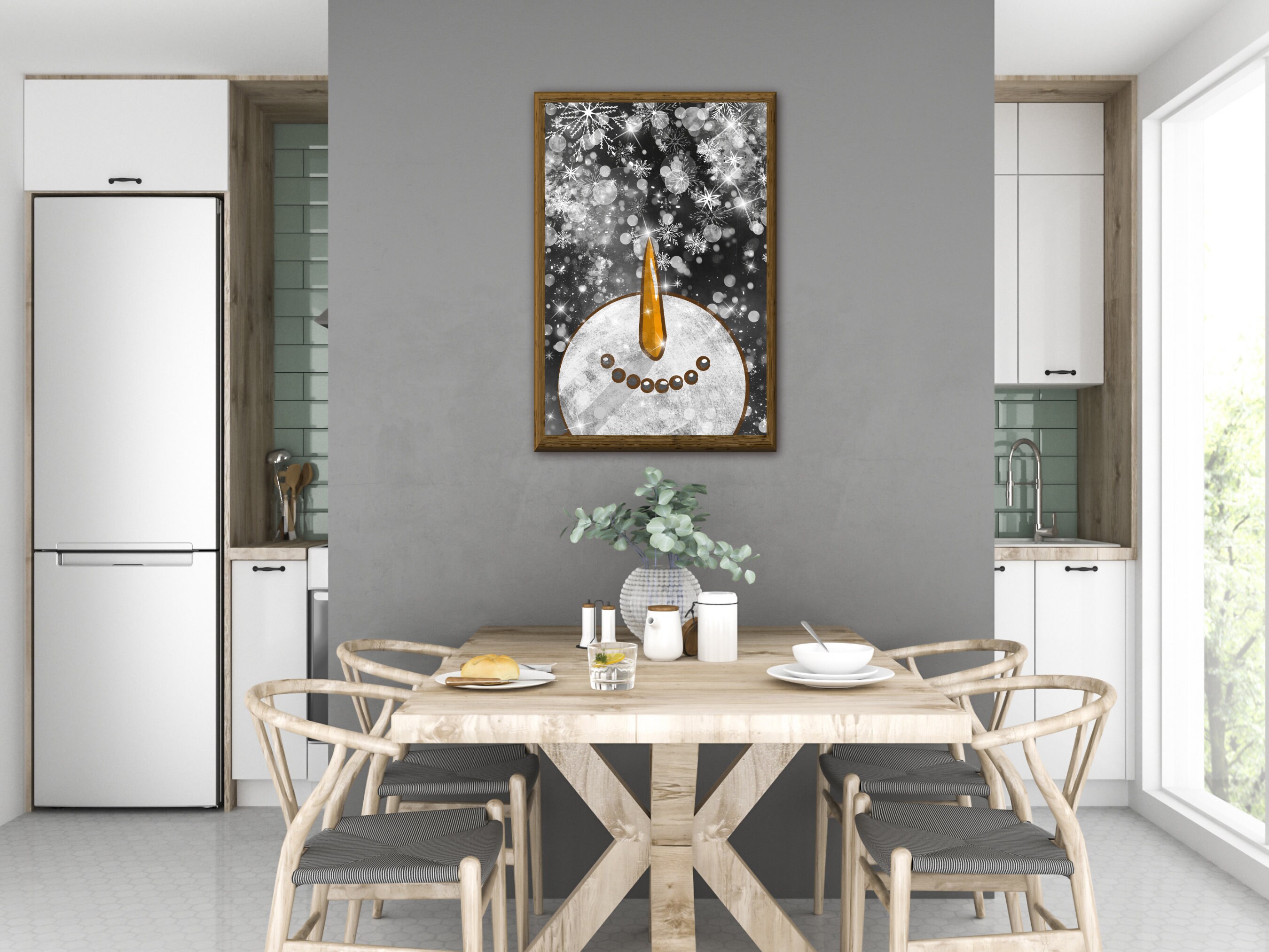 Cute Snowman, Winter Printable Art, Snowman Decor, Chalkboard Art ...