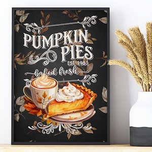 Pumpkin Pies Sign | Fall Wall Art | Pumpkin Spice Season | Autumn Decor ...