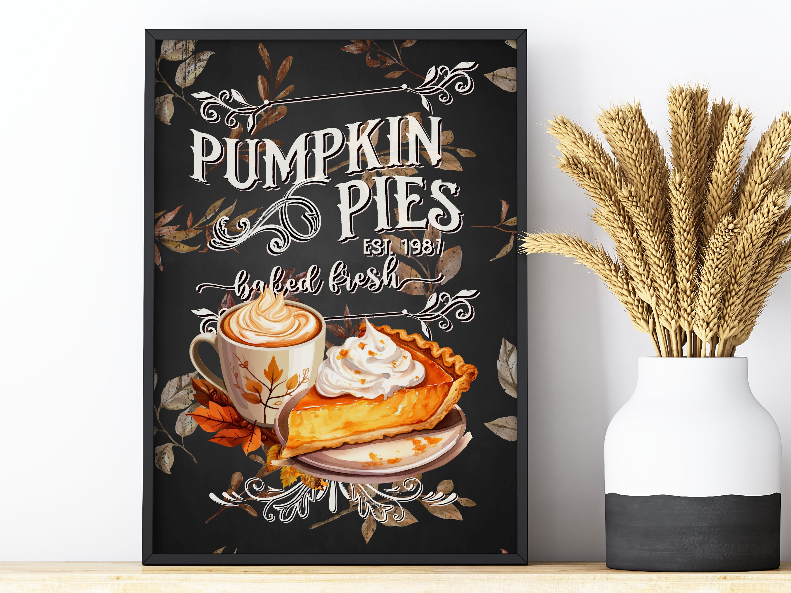 Pumpkin Pies Sign Fall Wall Art Pumpkin Spice Season Autumn Decor ...