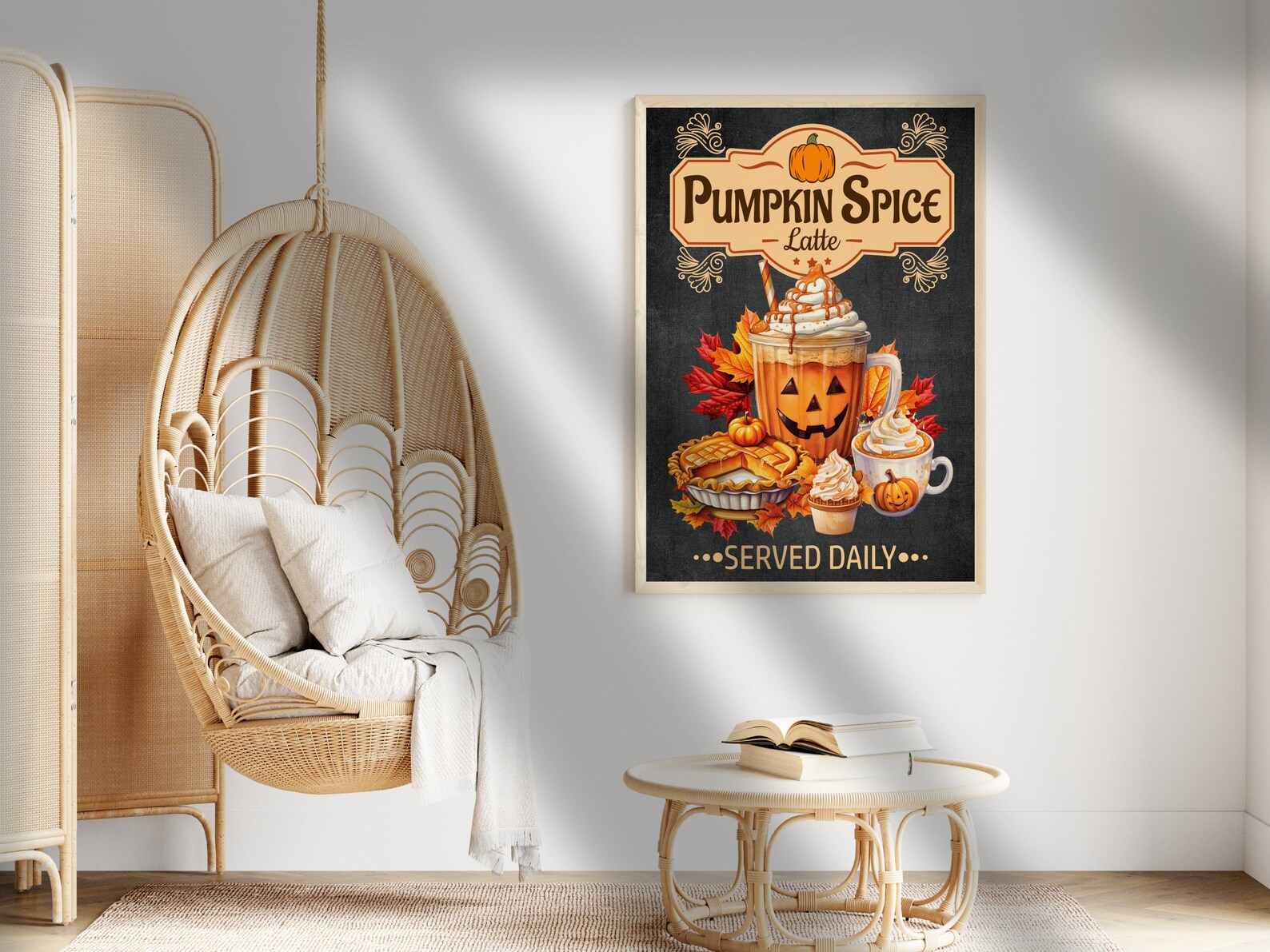 Pumpkin Spice Latte | Fall Coffee Bar Sign | Instant Download | Kitchen ...