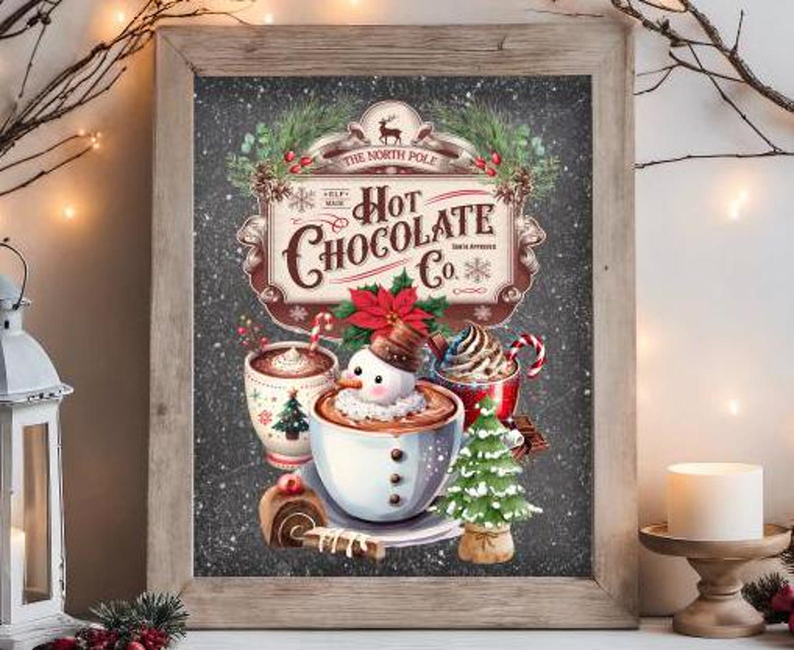 Hot Chocolate Bar Sign, Hot Cocoa Bar, Winter Decor, Digital Download ...