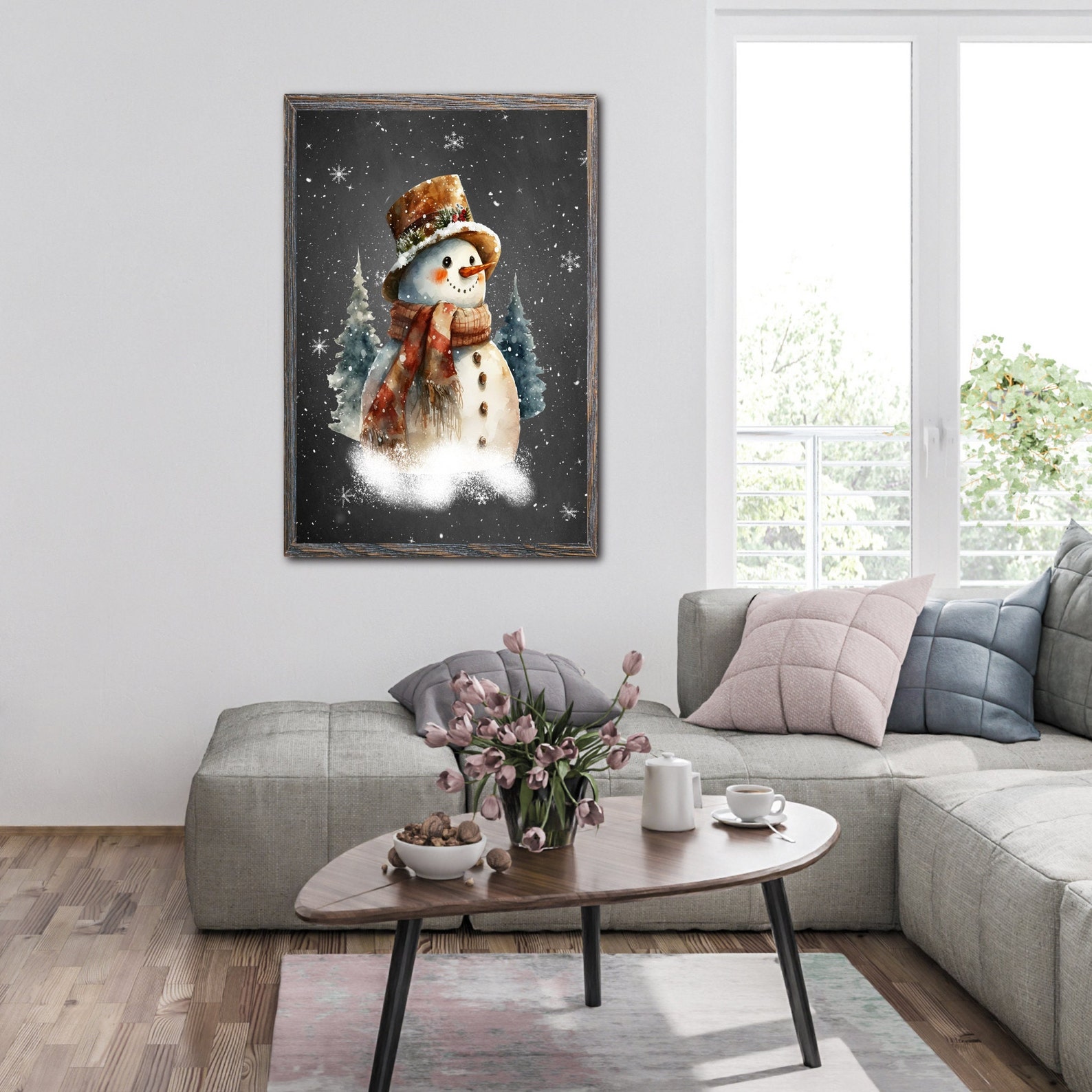 Vintage Snowman, Cute Snowman, Winter Wall Art, Winter Decor, Snowman ...