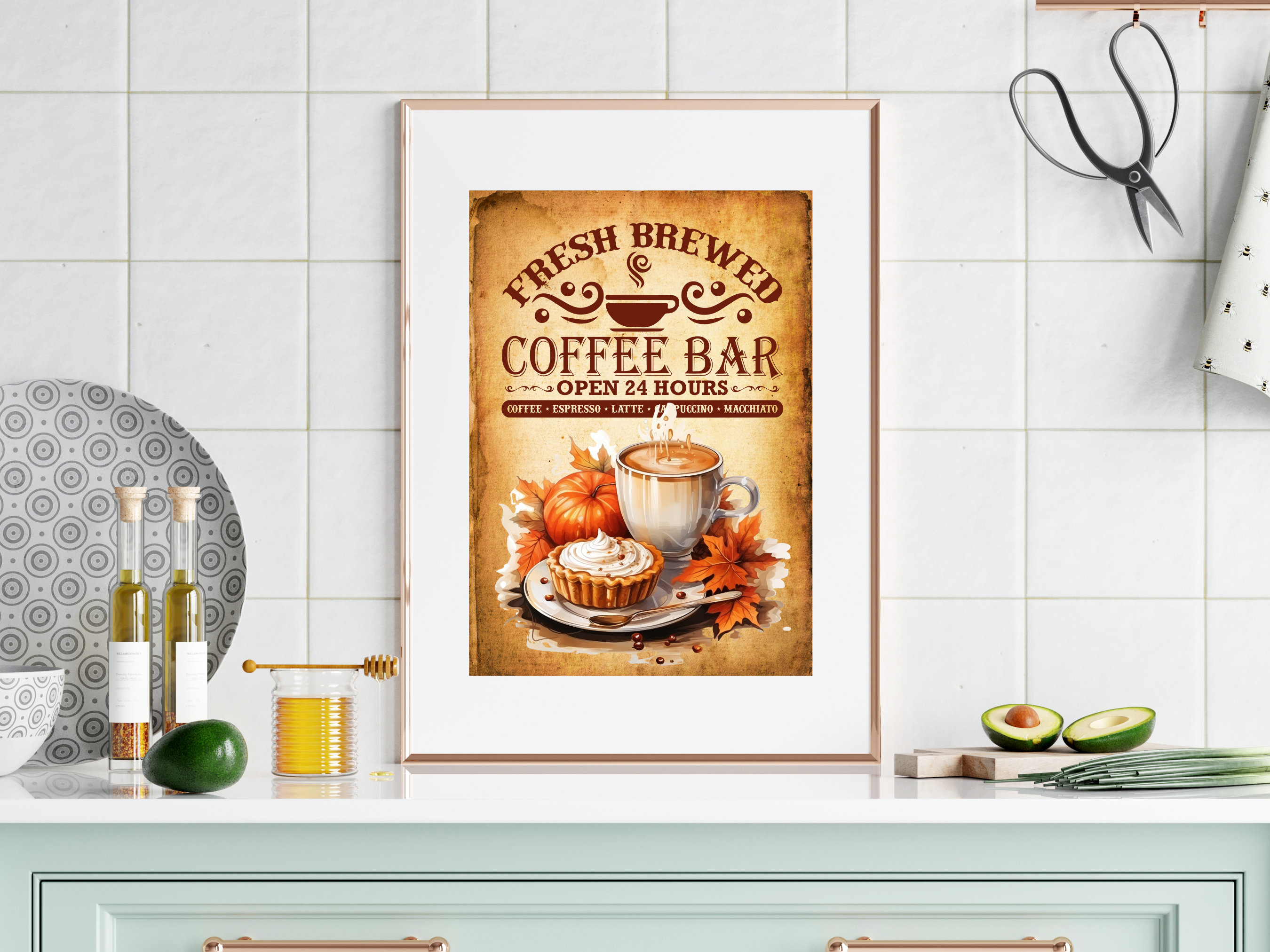 Fall Coffee Bar Sign | Vintage Coffee Sign | DIGITAL DOWNLOAD | Coffee ...