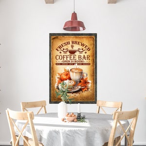 Fall Coffee Bar Sign | Vintage Coffee Sign | DIGITAL DOWNLOAD | Coffee ...