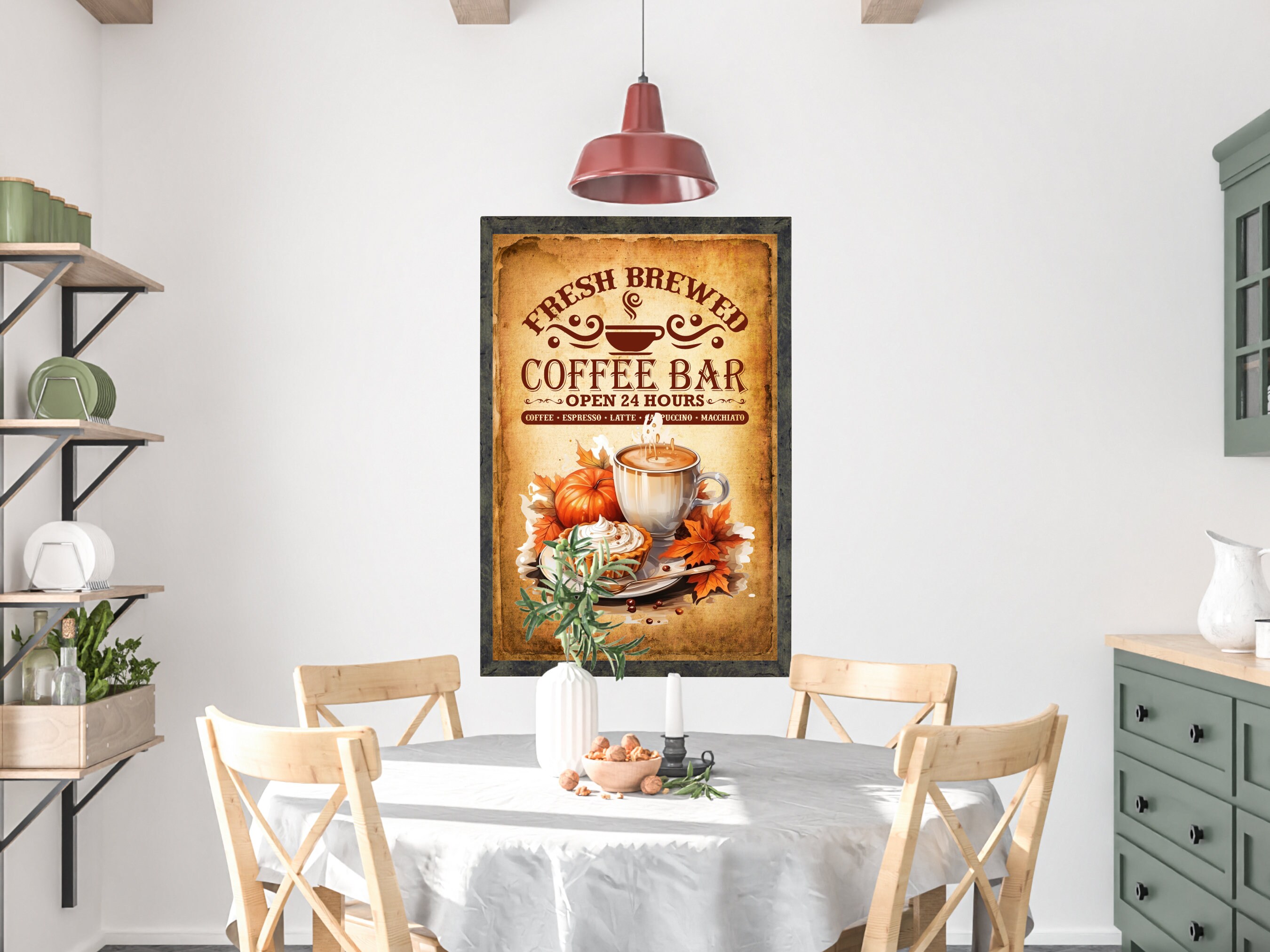 Fall Coffee Bar Sign Vintage Coffee Sign DIGITAL DOWNLOAD - Etsy