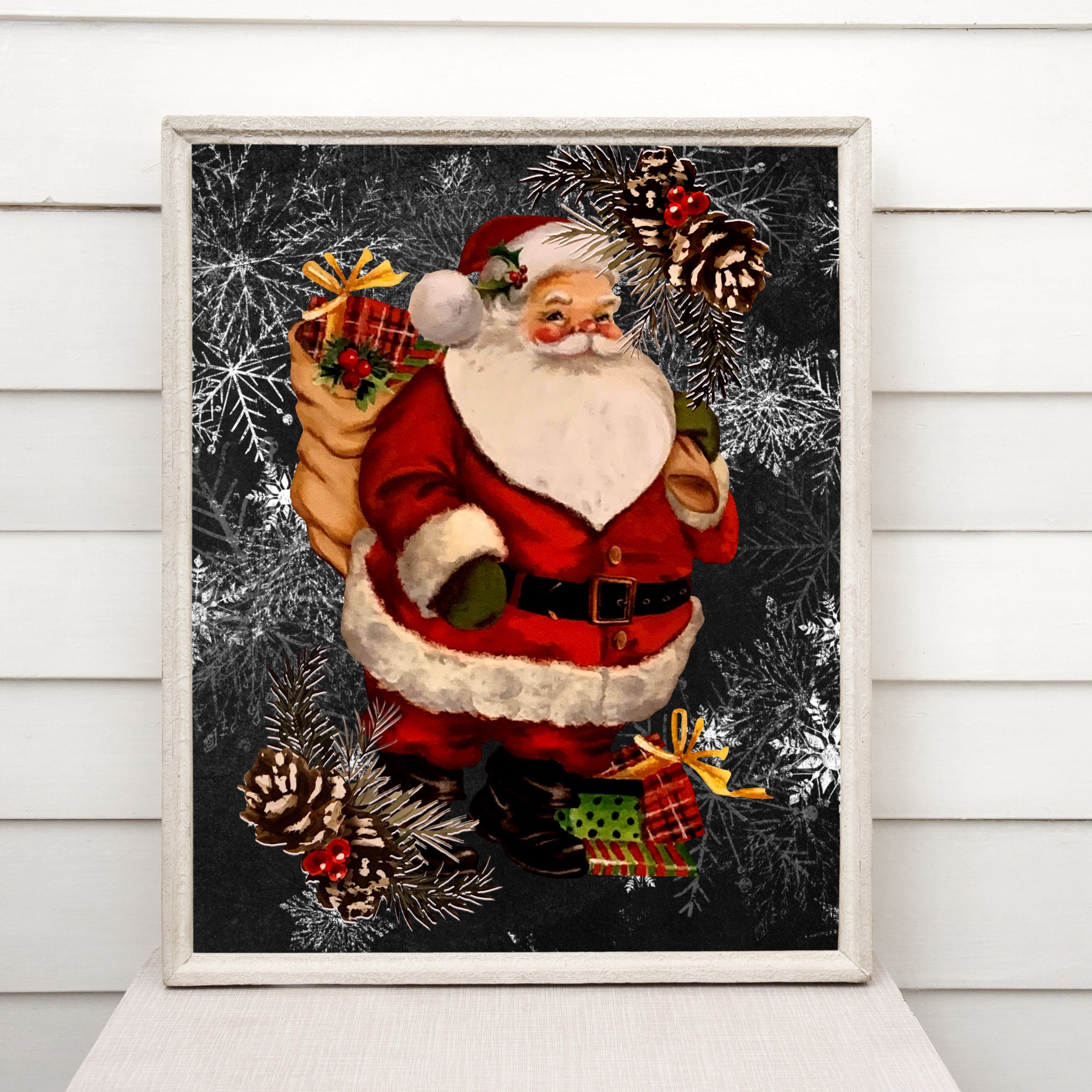 Vintage Christmas Prints, Set of 3 Christmas Prints, Vintage Christmas ...