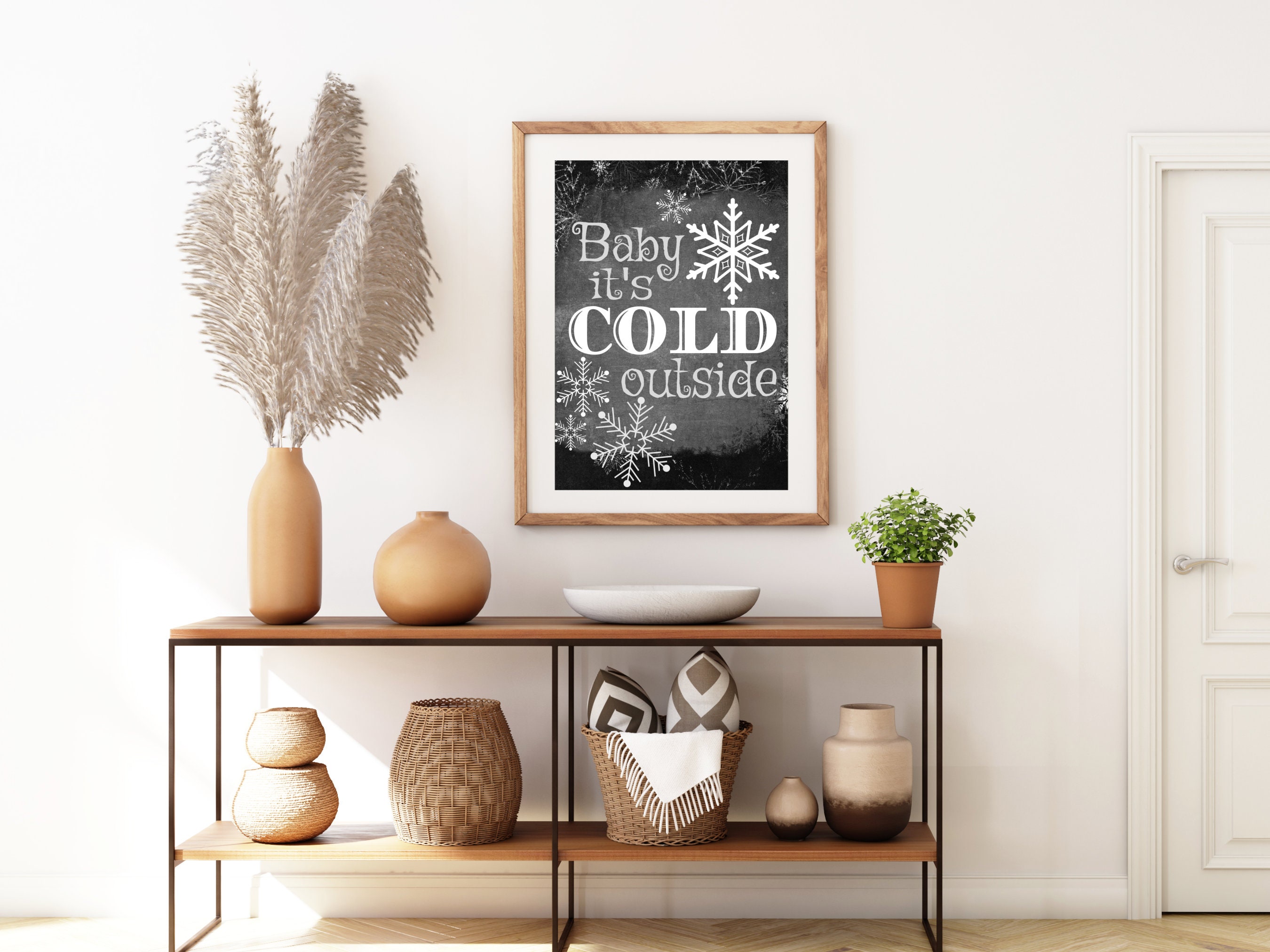 Baby It's Cold Outside, Winter Prints, Instant Download, Chalkboard Art ...
