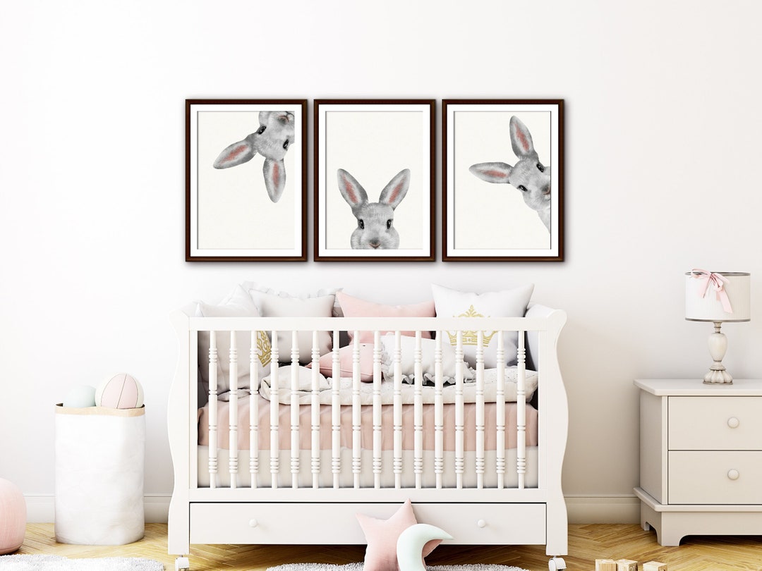 Bunny Prints Set of 3 | Cute Bunny Face | DIGITAL DOWNLOAD | Bunny ...