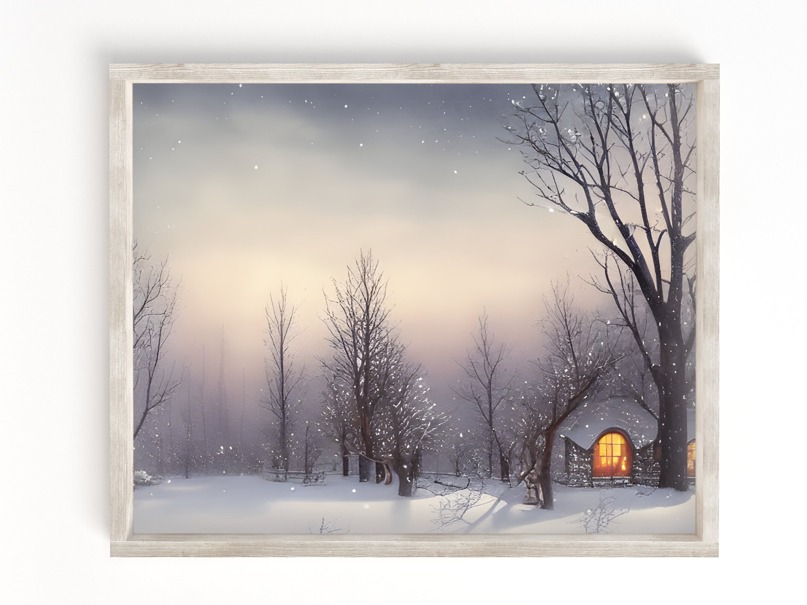 Winter Snowy Scene, Digital Download, Snowy Landscape, Winter ...