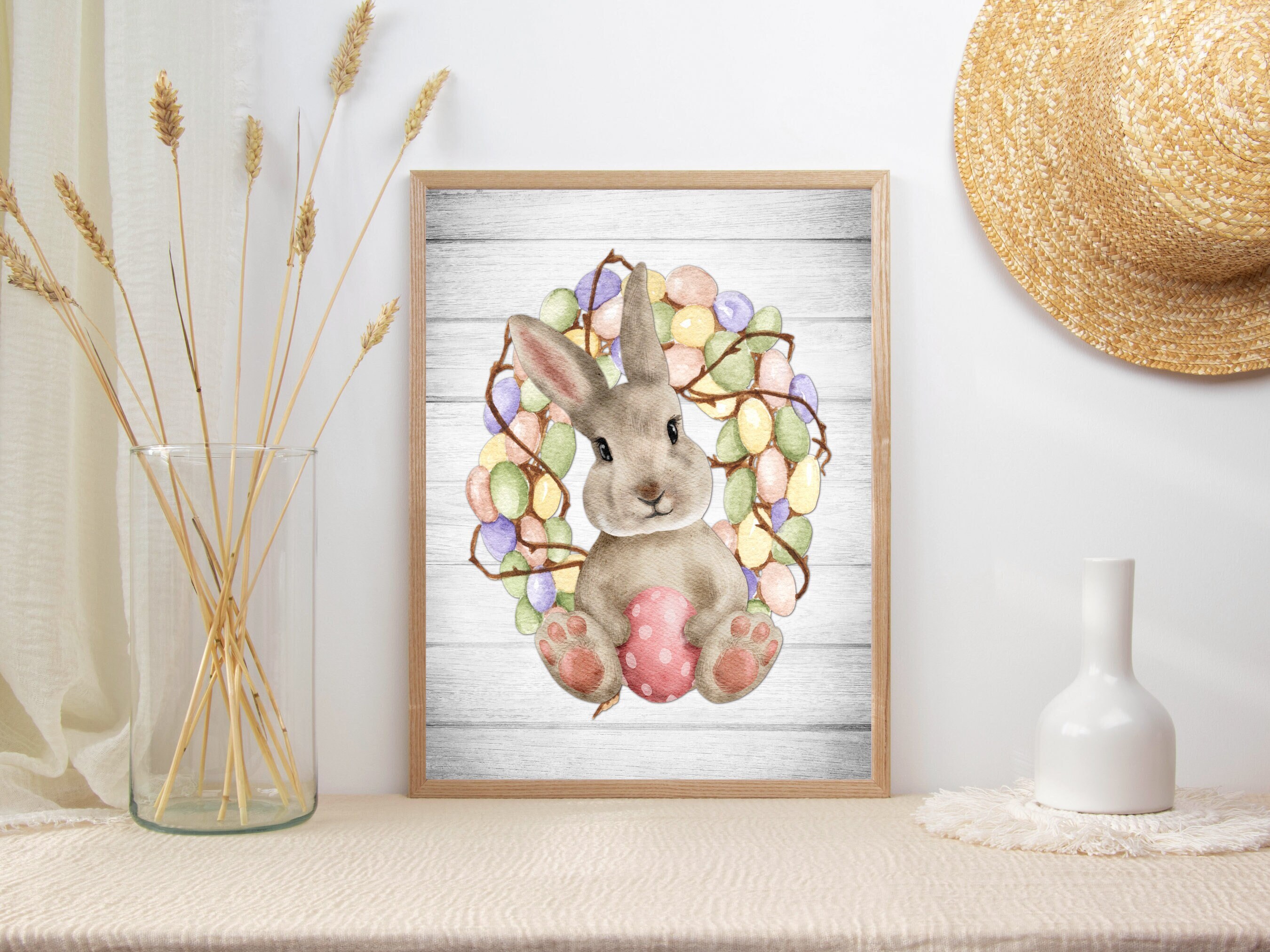 Bunny Wall Art Printable, Bunny Print, Instant Download, Cute Bunny ...