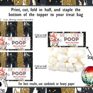Printable Reindeer Poop Digital Download Editable Personalized Treat ...