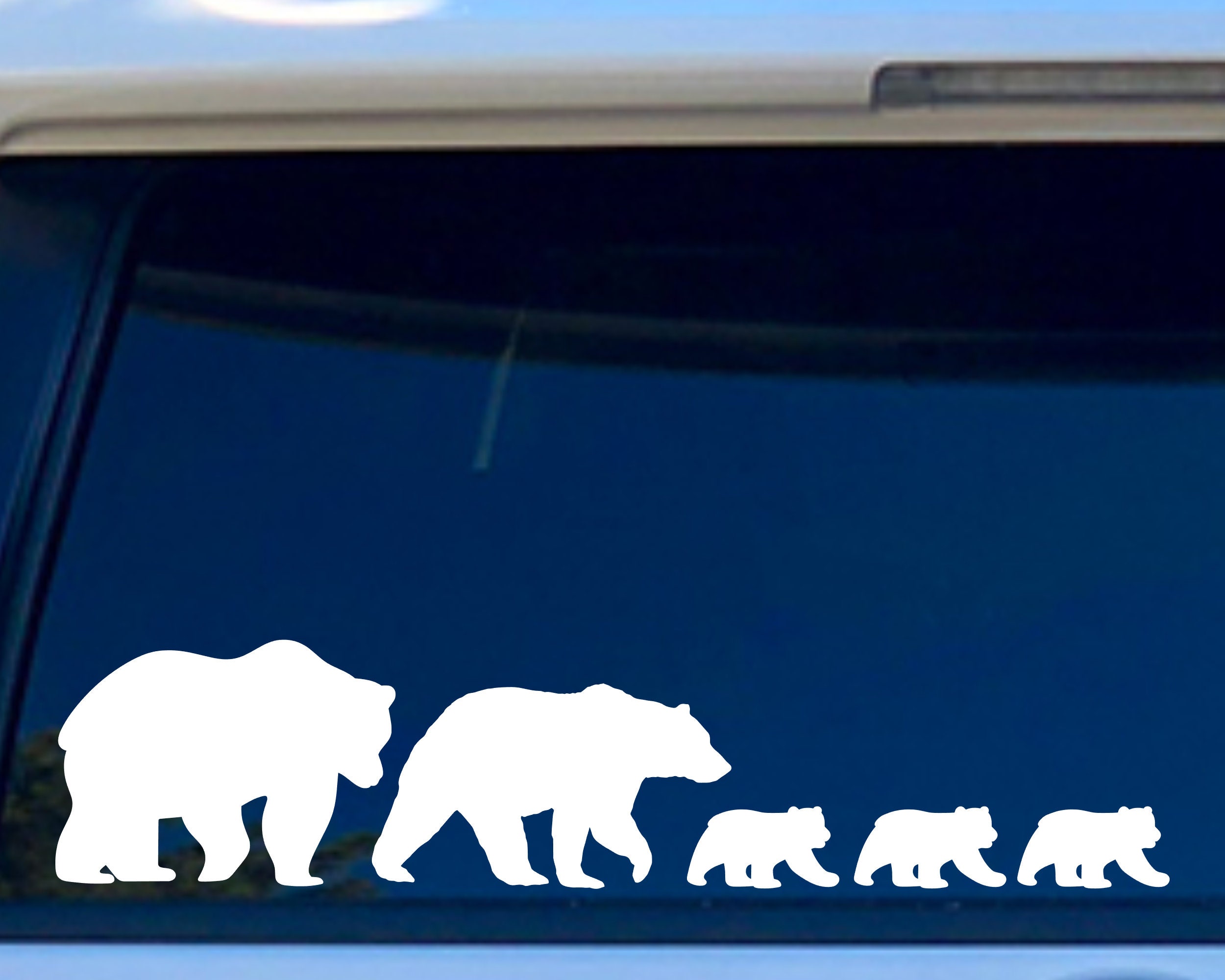 Bear Family Decal Bear Decal Vinyl Bear Family Car Decal Bear Car Decal ...