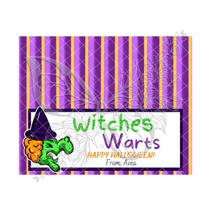 Printable Witches Warts Digital Download Editable Personalized Treat ...