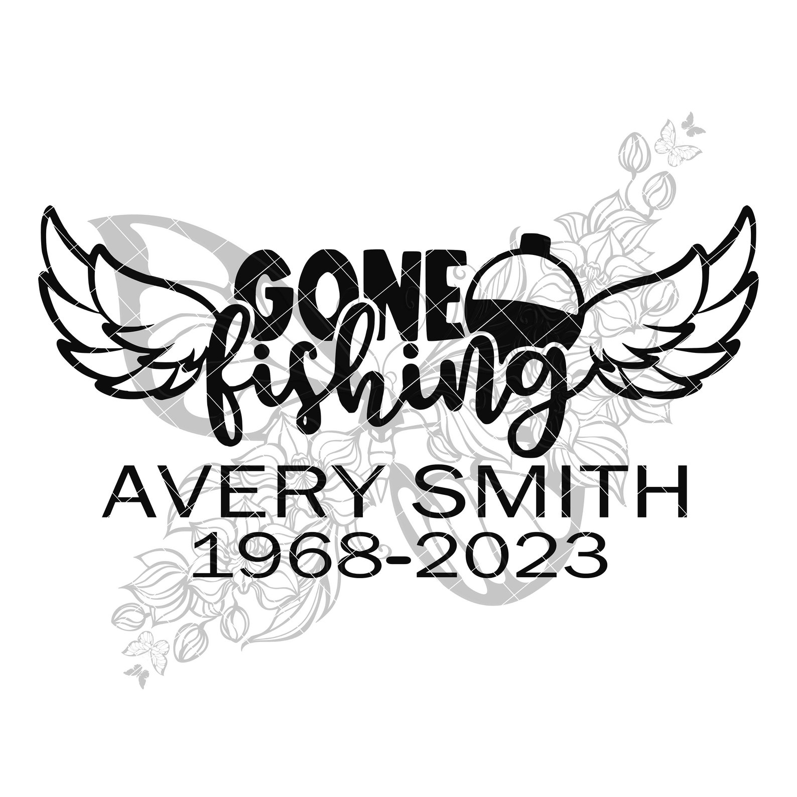 Gone Fishing Decal Personalized Sticker Fishing Decal Memorial Sticker ...