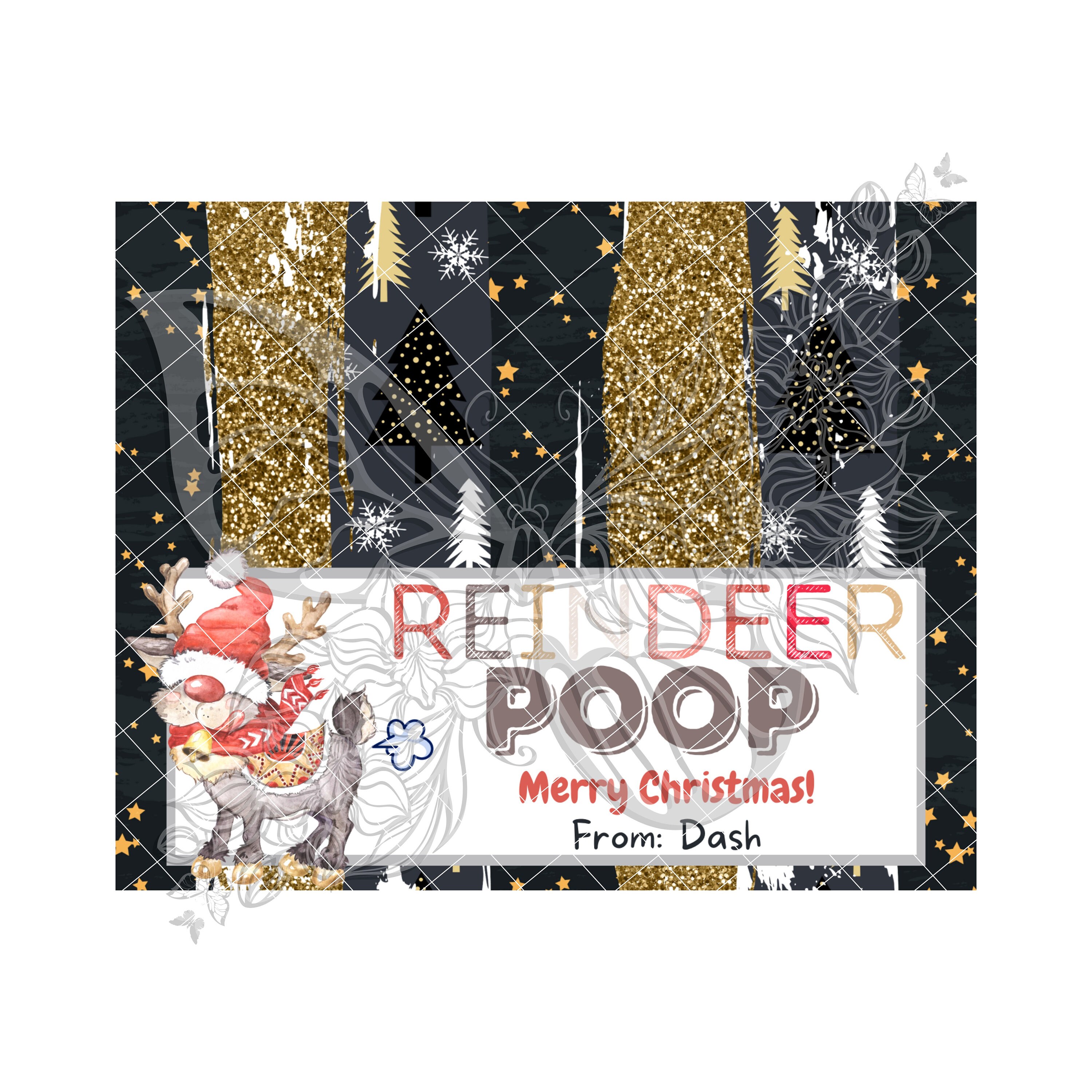 Printable Reindeer Poop Digital Download Editable Personalized Treat ...