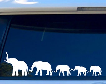Elephant Family Decal Sticker - Etsy