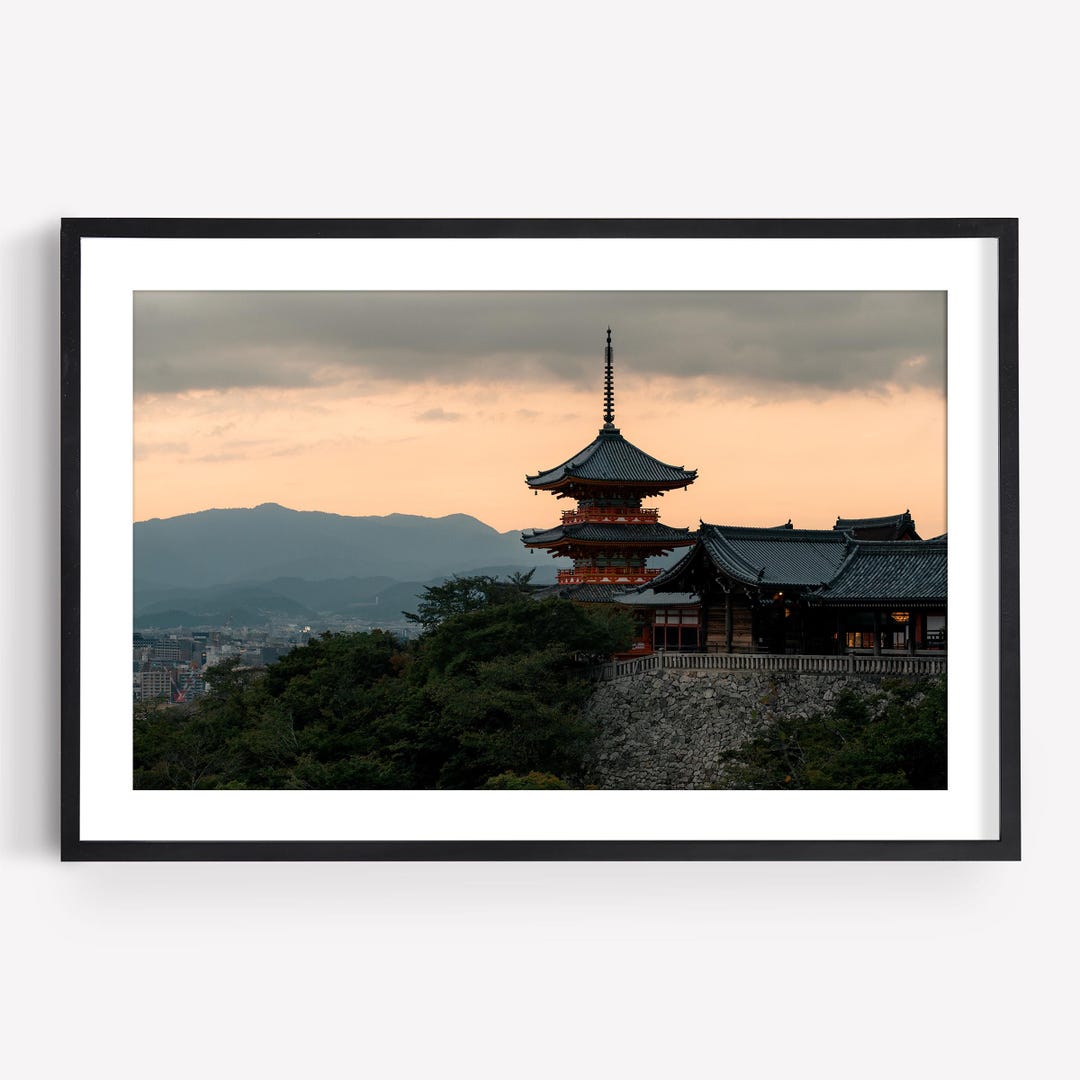 Kiyomizu-dera, Japanese Temple Sunset, Kyoto Poster, Fine Art ...