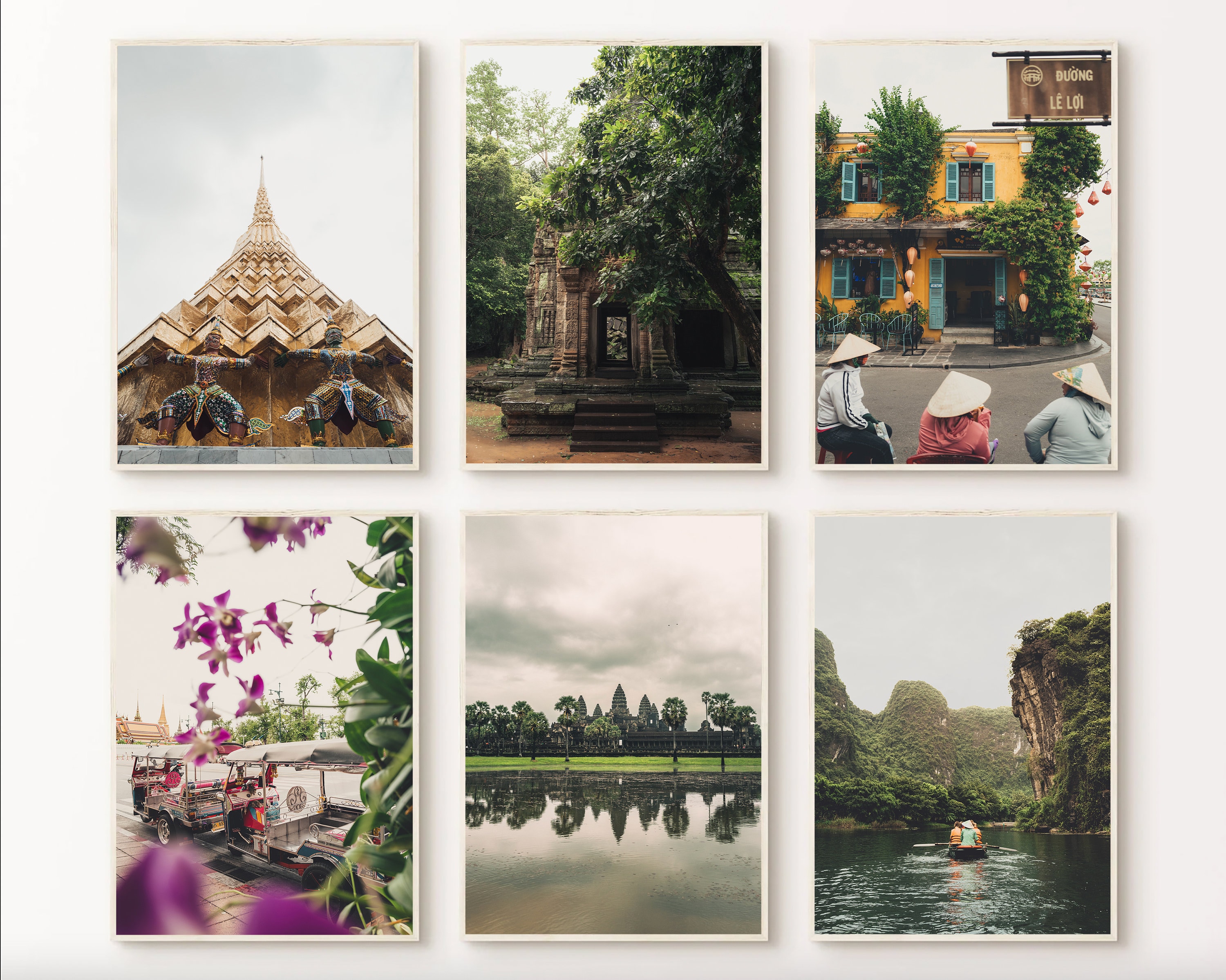 Southeast Asia Travel Photography Set of 6 Vietnam Posters Cambodia ...