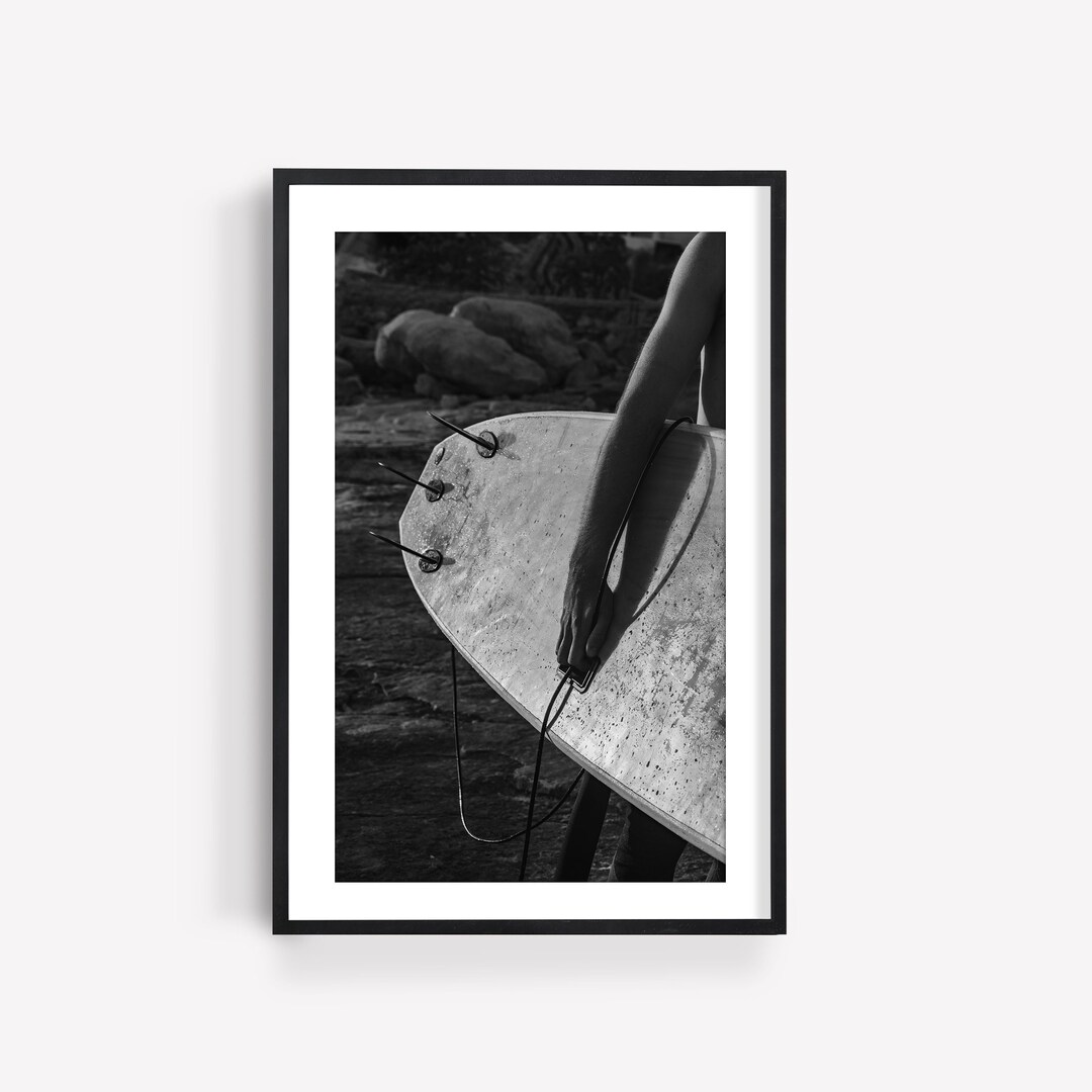 Surf Photo Print Black and White Fine Art Photography - Framed Surf Art ...
