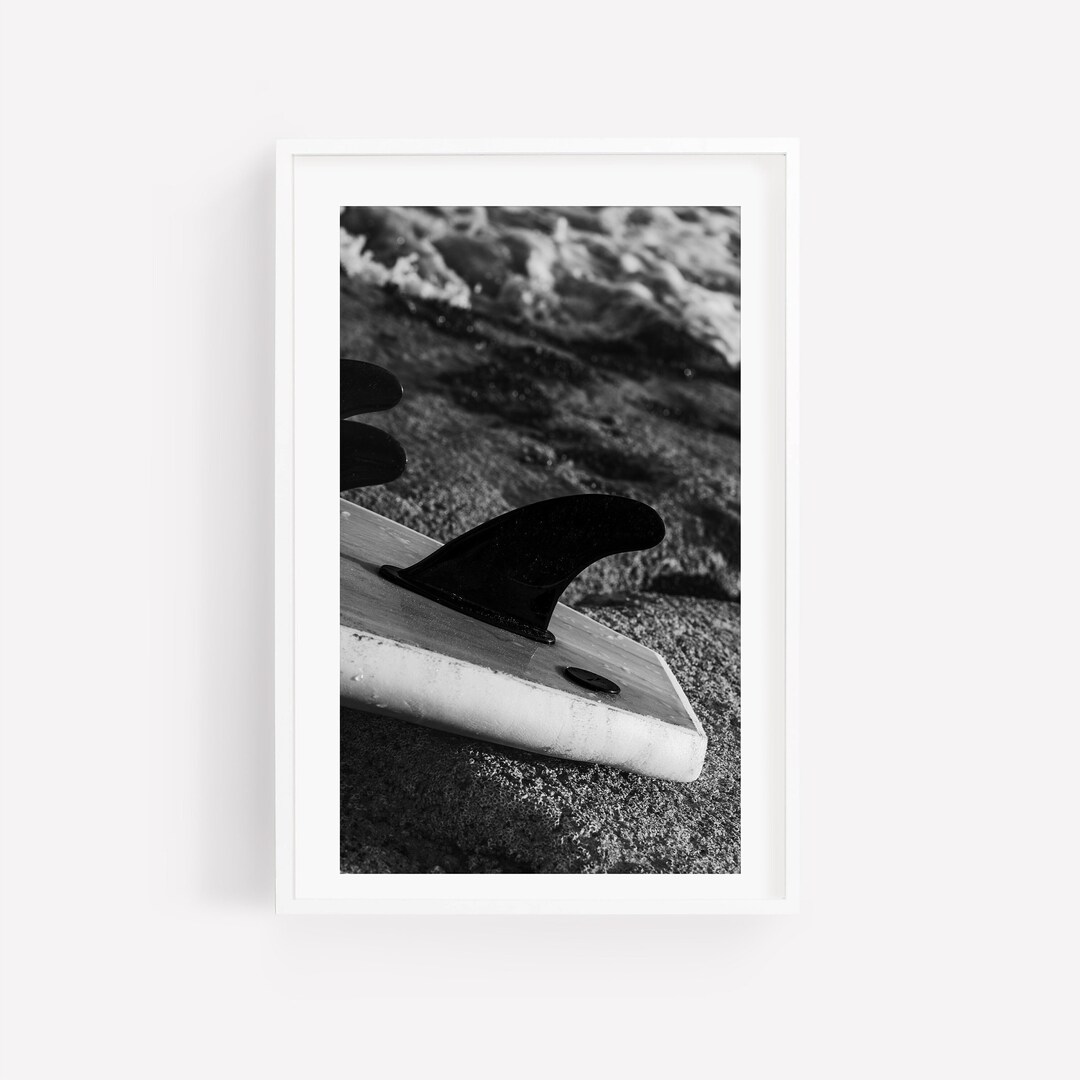Surf Photo Print Black and White Fine Art Photography - Framed Surf Art ...