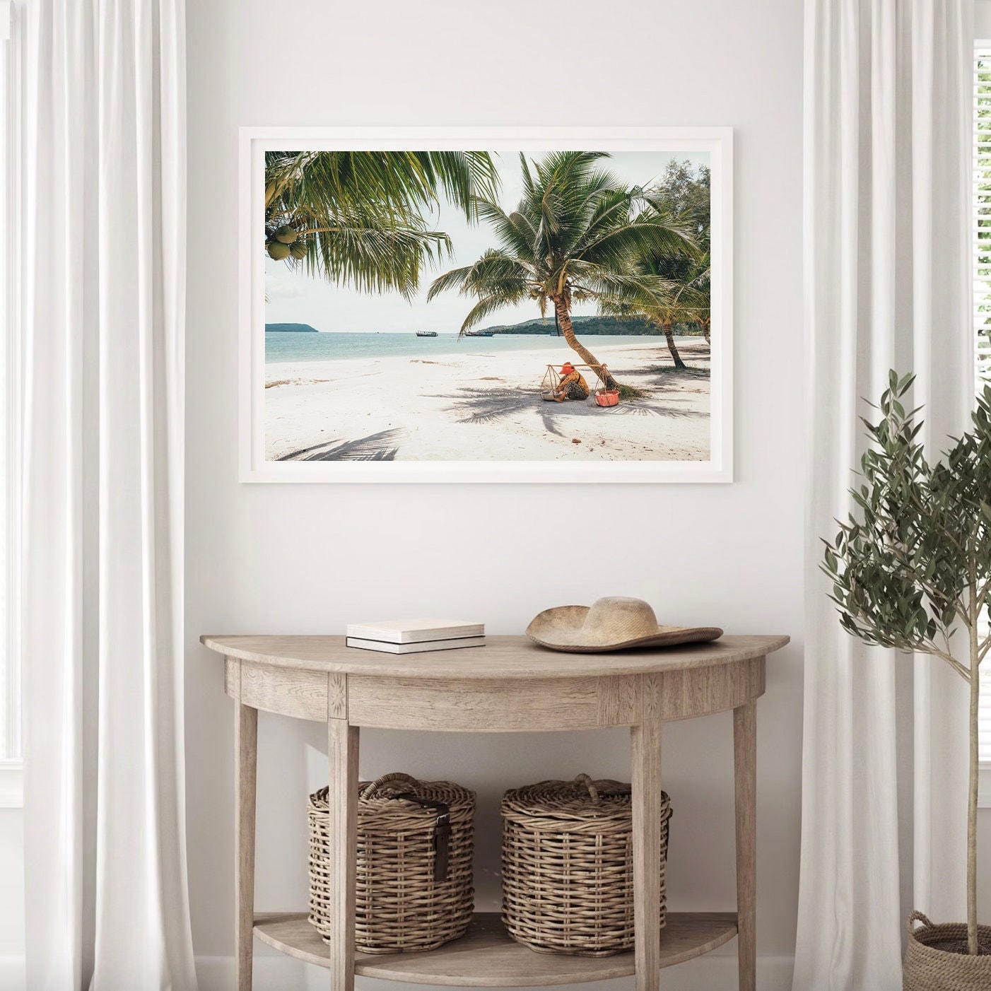 Koh Rong Cambodia Wall Art Sandy Beach Theme Wall Art Cambodia Tropical ...