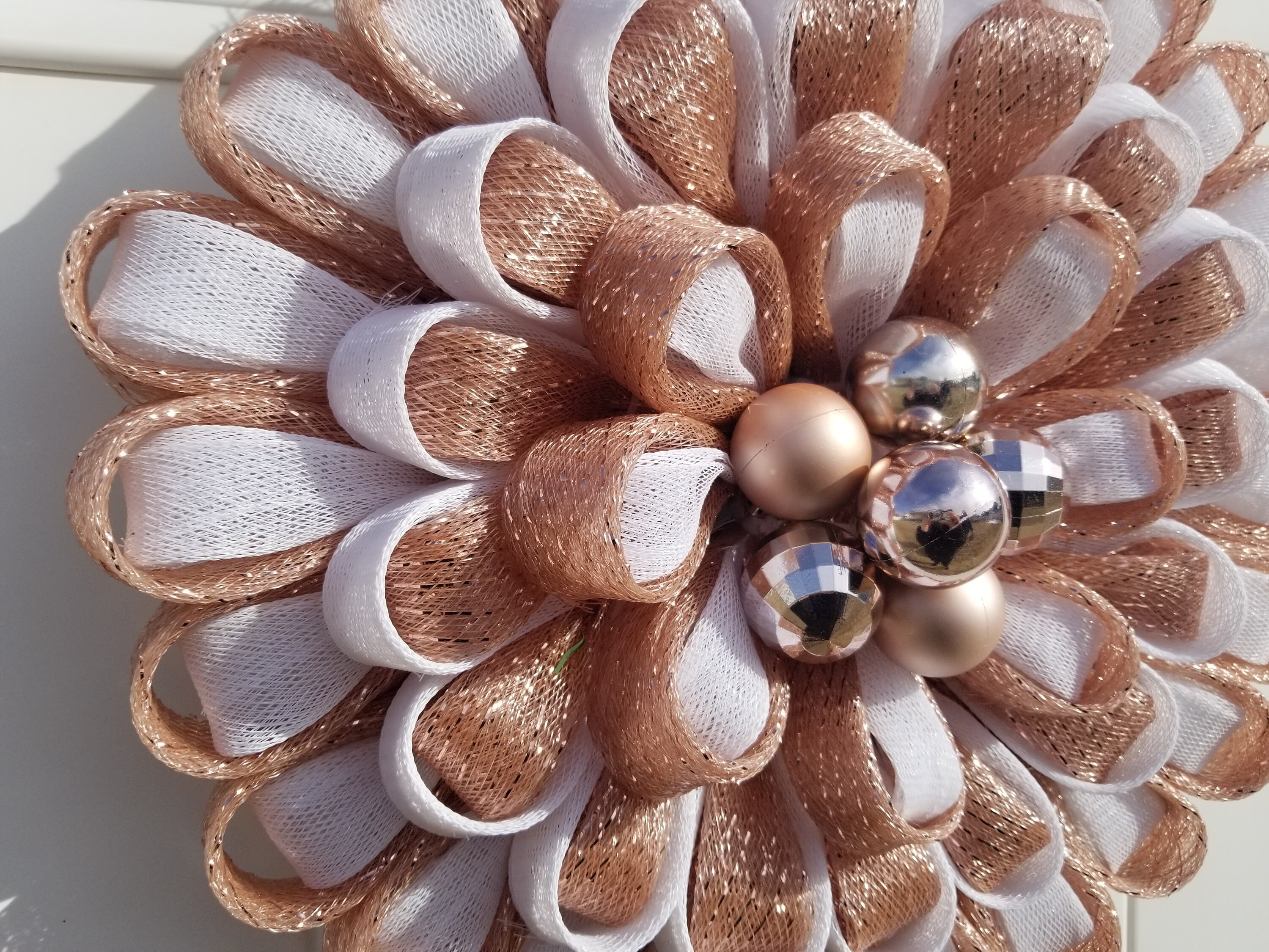 Everyday Daisy Flower Wreath, Rose Gold and White Wreath, Daisy Chain ...