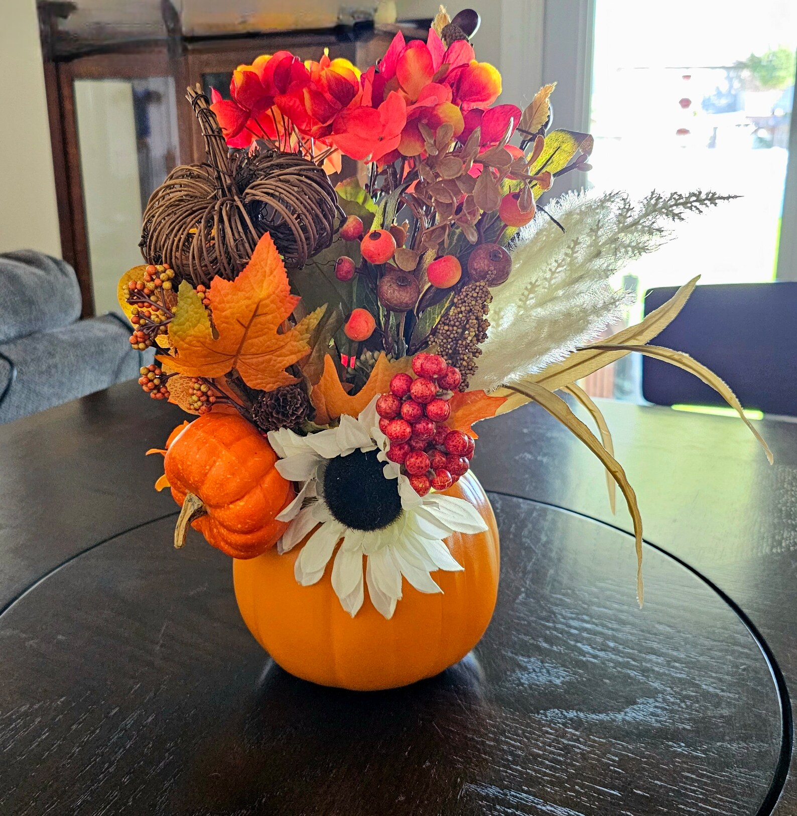 Autumn Pumpkin Centerpiece, Thanksgiving Table Décor, Traditional Fall ...
