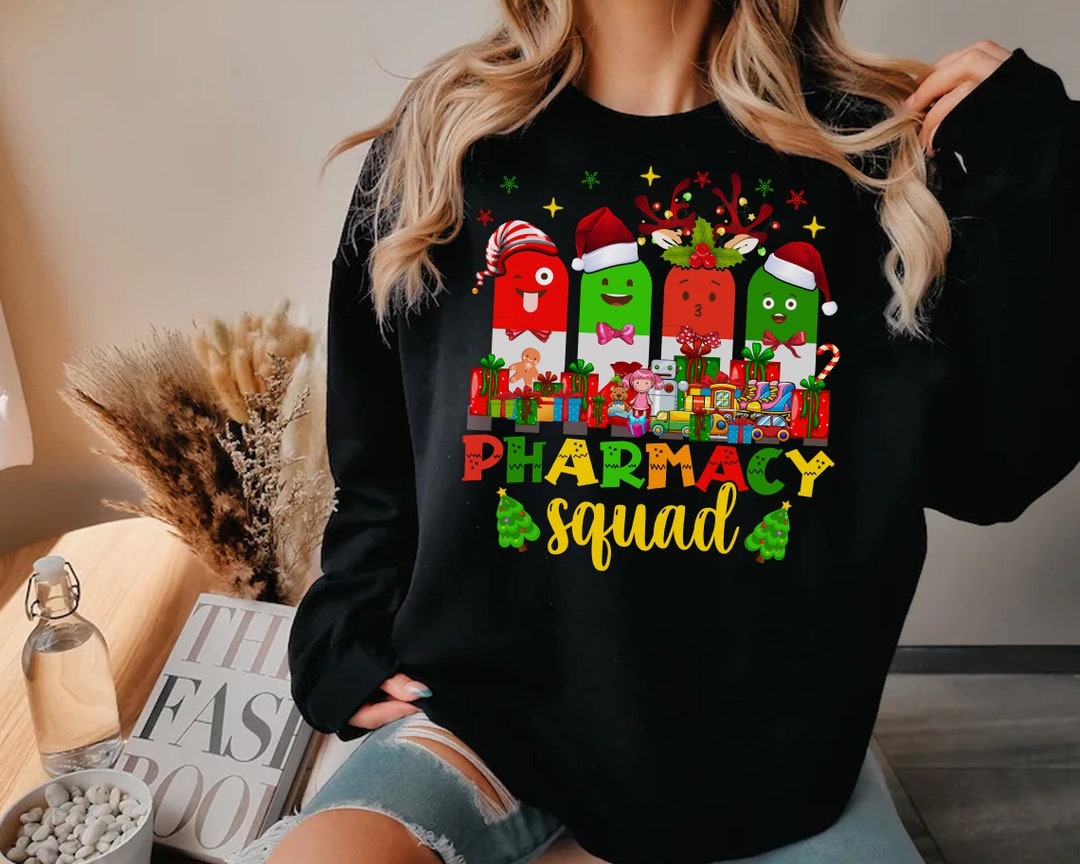 Christmas Pharmacy Svg, Pharmacy Christmas Sweater Pharmacy Squad ...