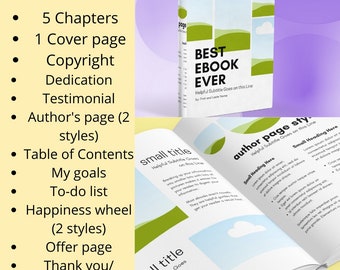 Ebook Template Chapter Book - Etsy