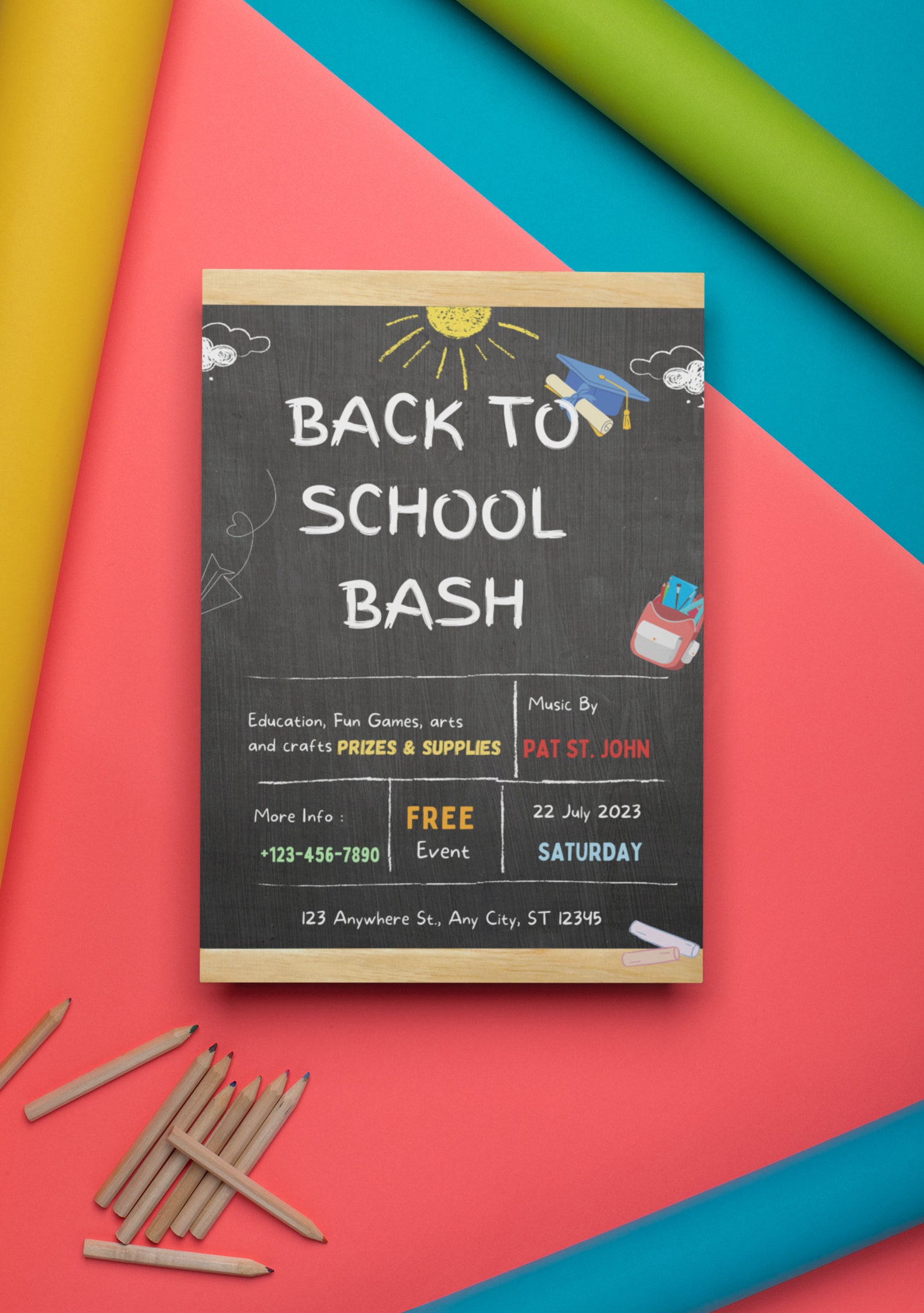 Editable Back to School Bash Flyer Canva Template - Etsy