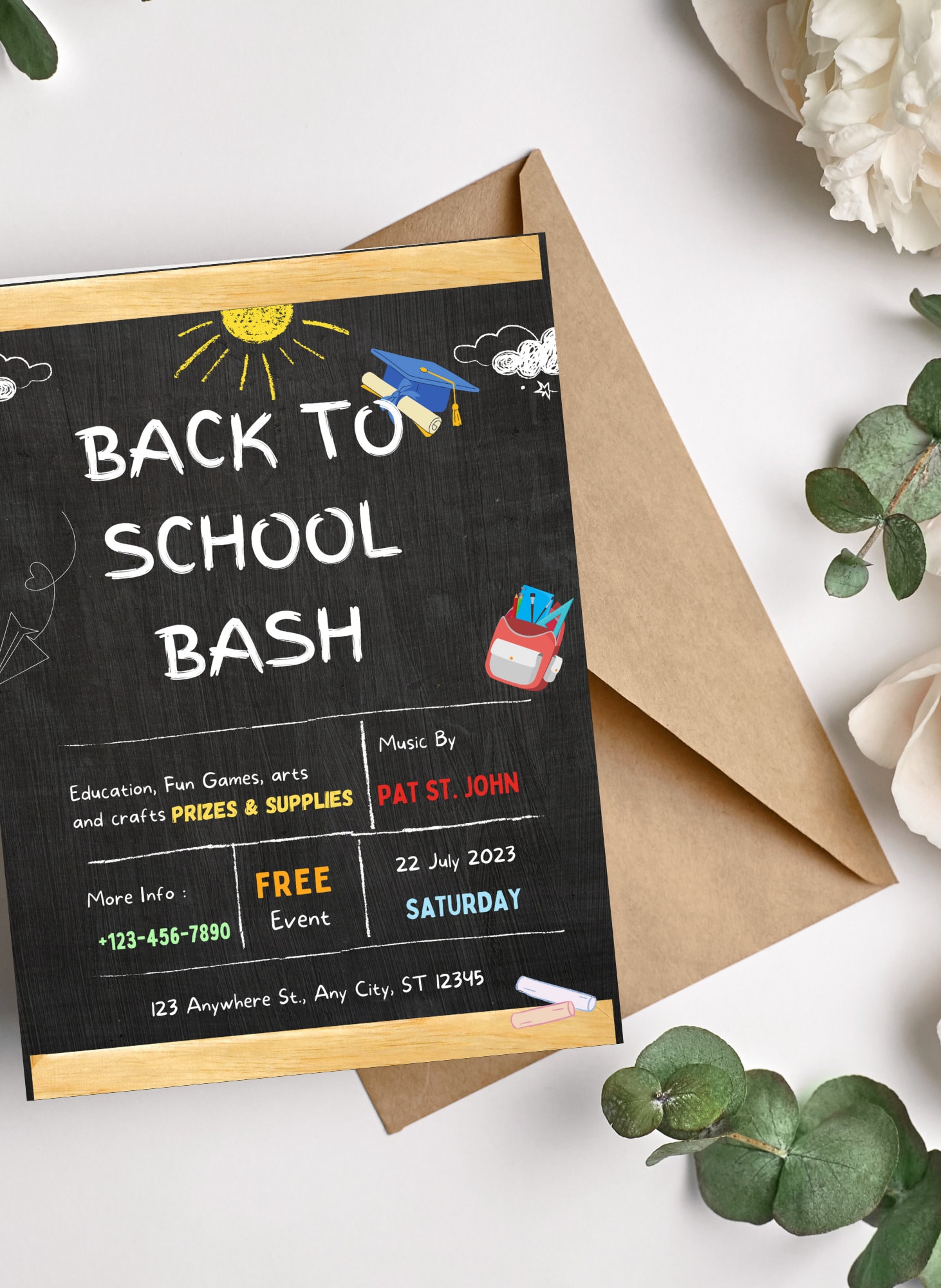 Editable Back to School Bash Flyer Canva Template - Etsy