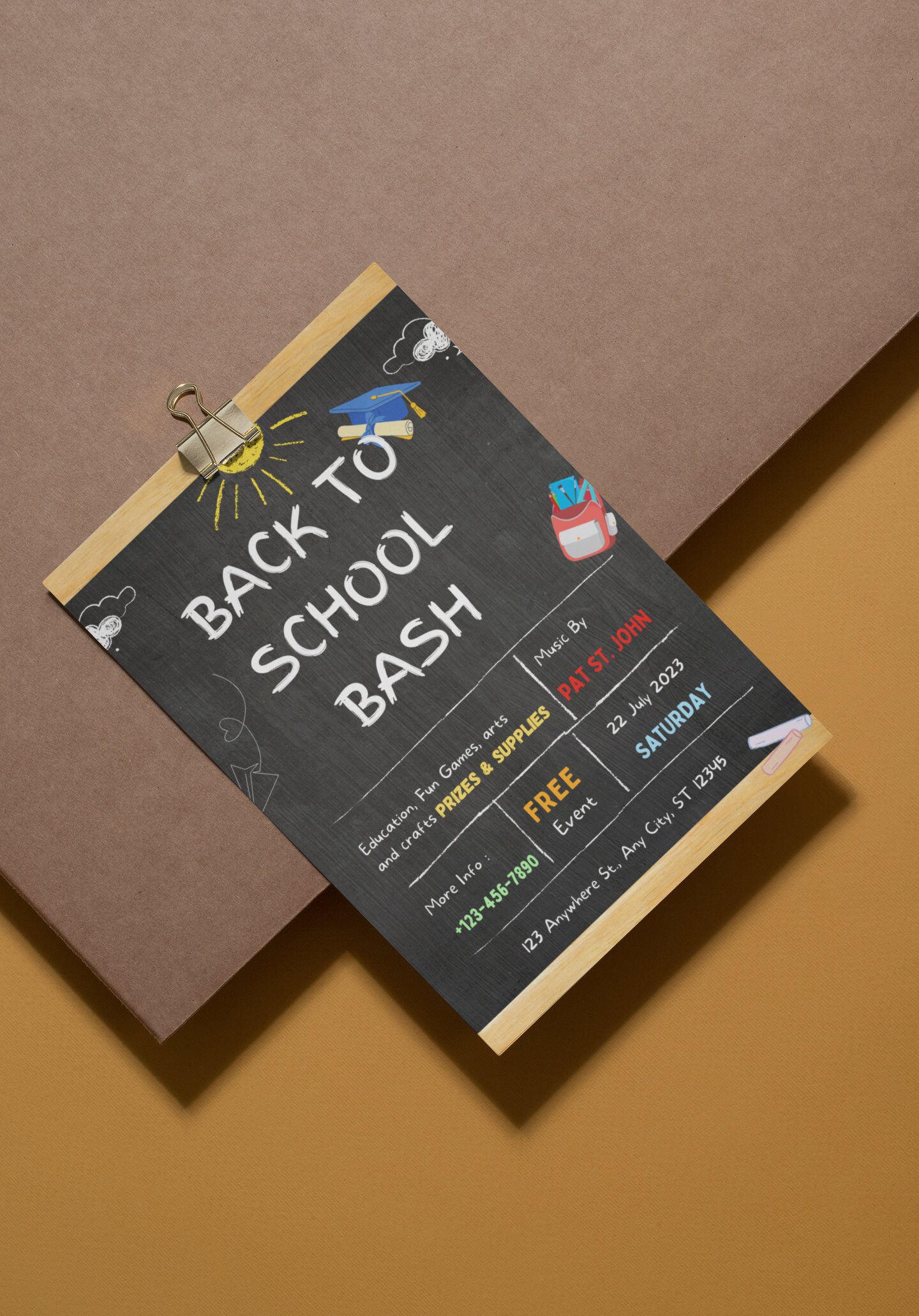 Editable Back to School Bash Flyer Canva Template - Etsy
