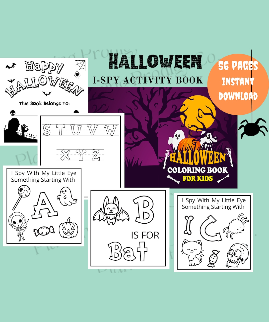 I Spy Halloween Activity Book: Printable Kids Games for - Etsy