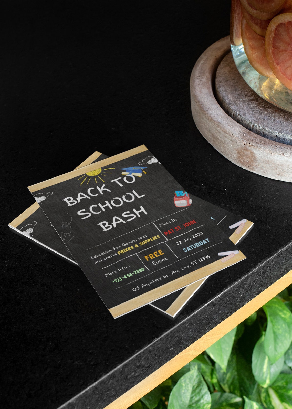 Editable Back to School Bash Flyer Canva Template - Etsy