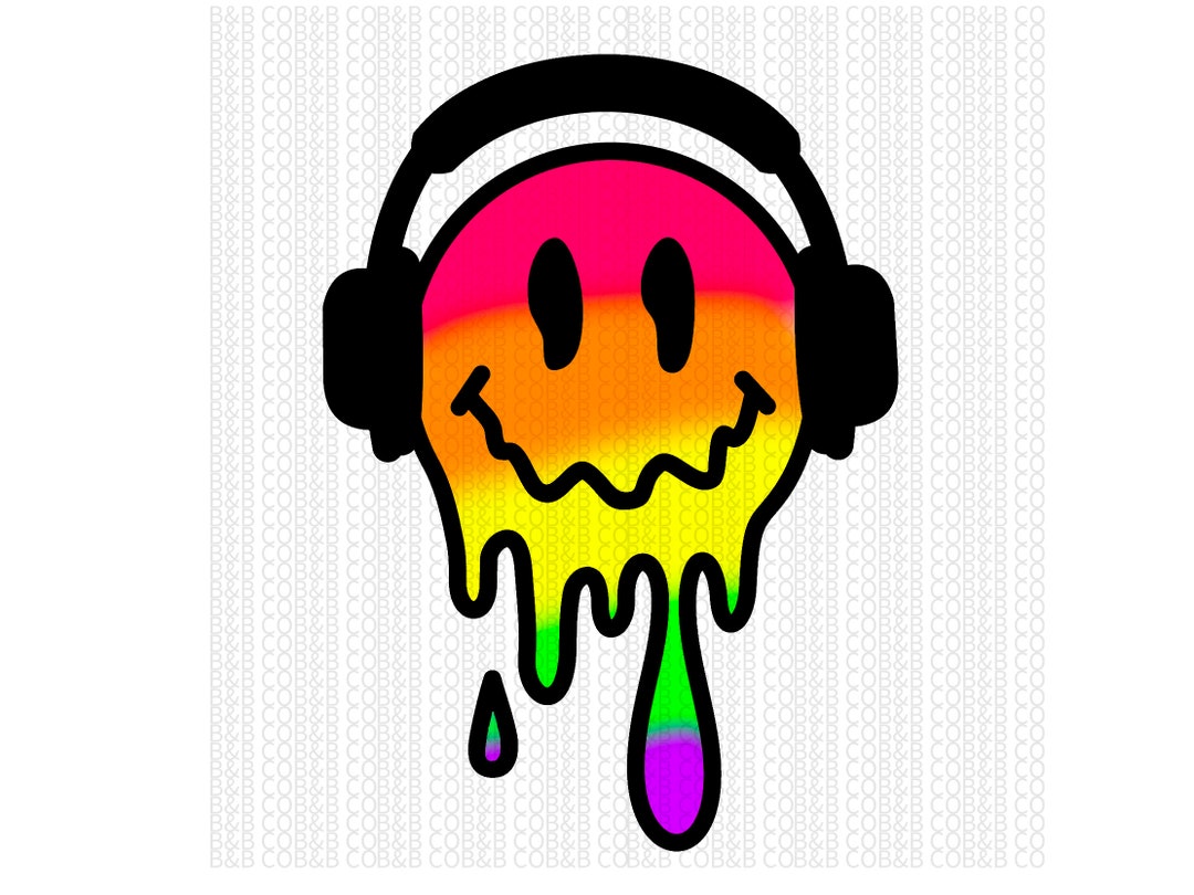 Neon Happy Face Png Sublimation Design - Etsy