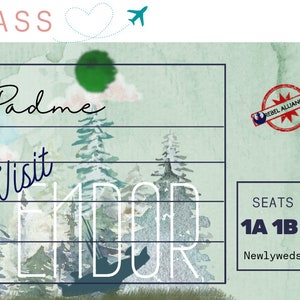 Star Wars Planets Themed Boarding Passes for Wedding Shower - Etsy
