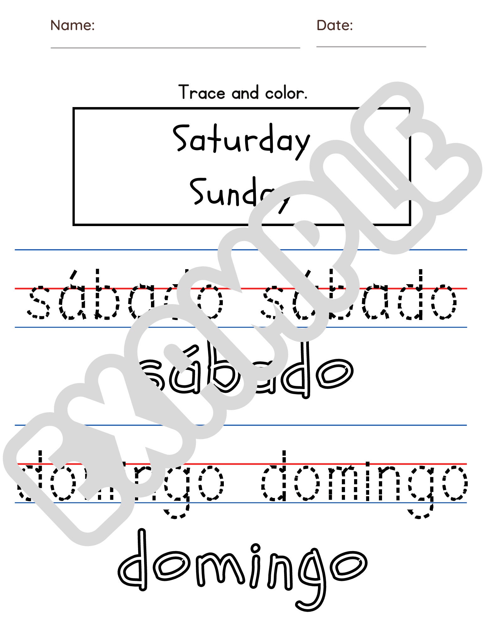 21 Spanish Worksheets - Etsy