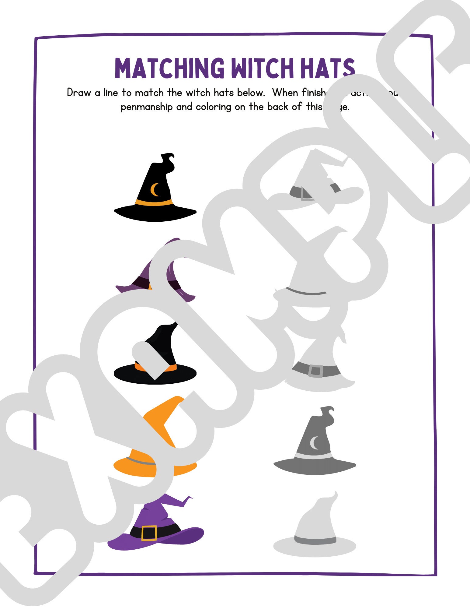 27 Halloween Worksheets for Kids - Etsy