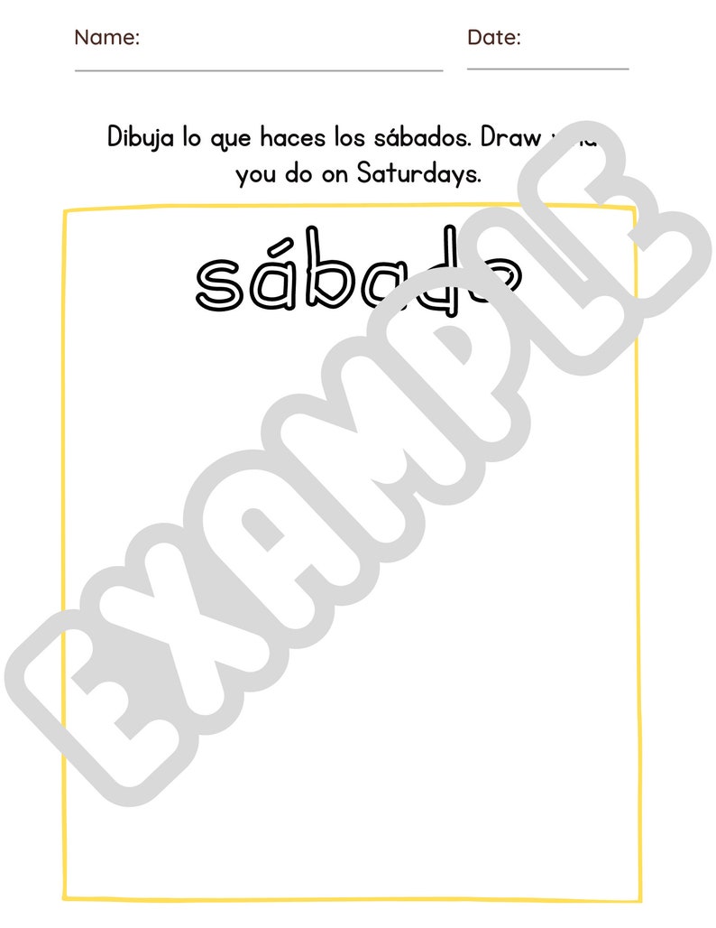 21 Spanish Worksheets - Etsy