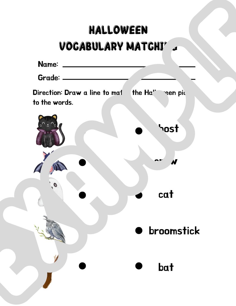 27 Halloween Worksheets for Kids - Etsy