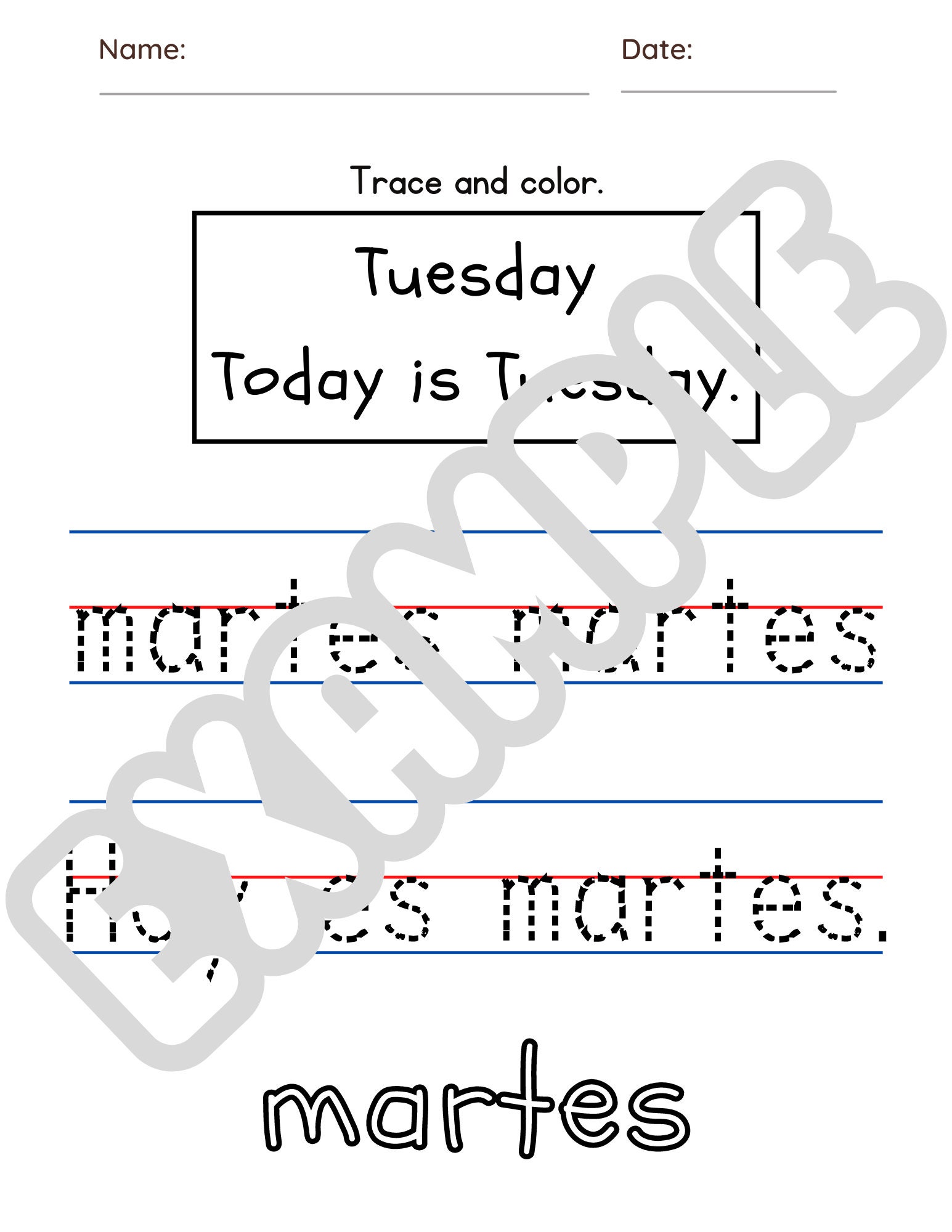 21 Spanish Worksheets - Etsy