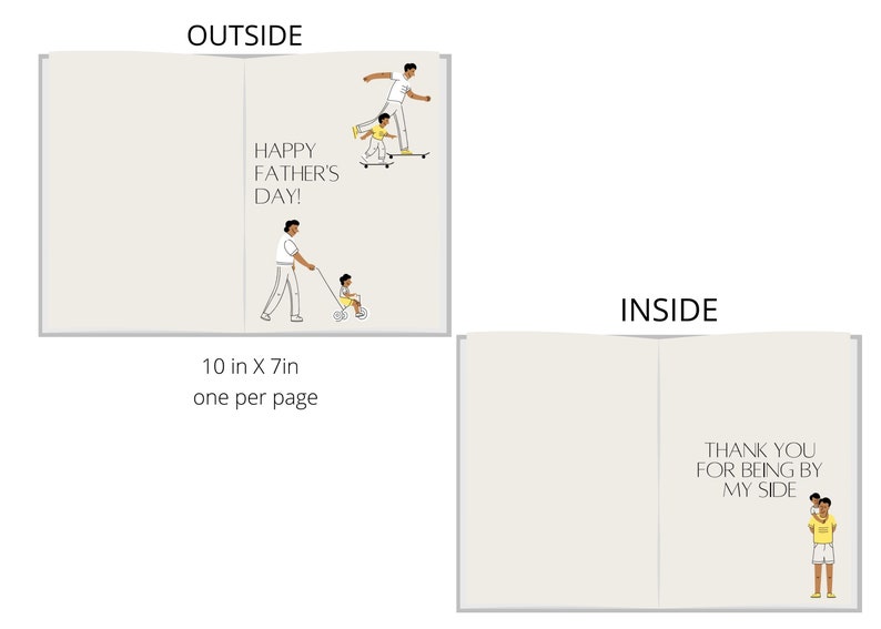 Happy Father's Day Foldable Card Template - Etsy