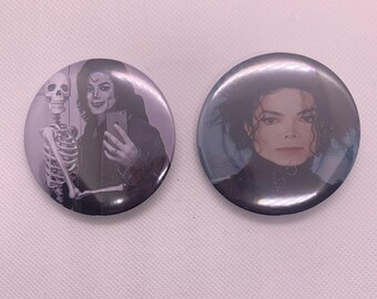 Vintage 1980's Michael Jackson Button Retro Pop 80's Pin Rock and Roll ...
