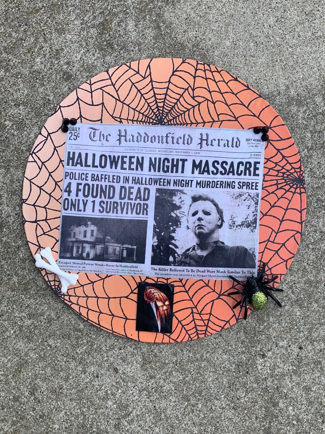 Halloween Movie Newspaper Article DIY Record - Etsy