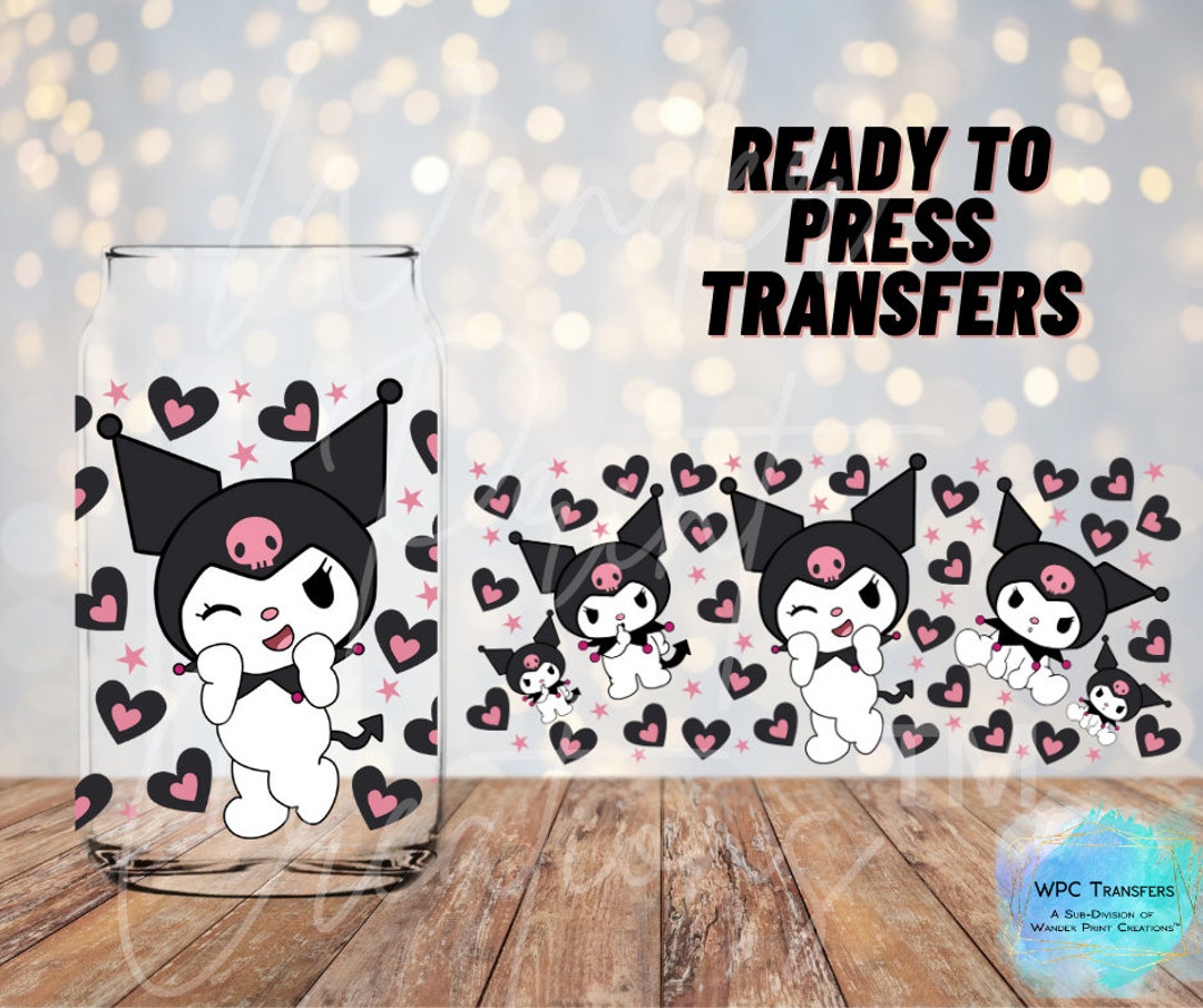 Emo Hey Kitty Sublimation Transfer Print Out , Glass Can Wrap for ...