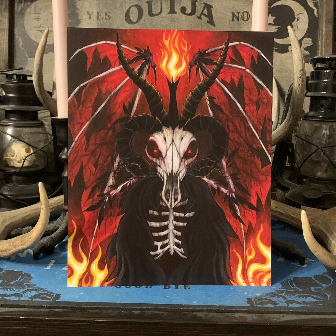 Baphomet Art, 8x10 Inch Print, Demon Painting - Etsy