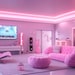 10 Vtube Virtual Background | Twitch Overlay - Neon Pink Pastel Room ...