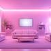 10 Vtube Virtual Background | Twitch Overlay - Neon Pink Pastel Room ...