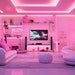 10 Vtube Virtual Background | Twitch Overlay - Neon Pink Pastel Room for Lady Streamer - Etsy